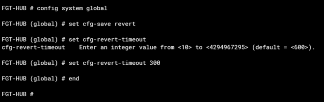 FortiGate CLI - Automatically revert to a previous configuration - Blog